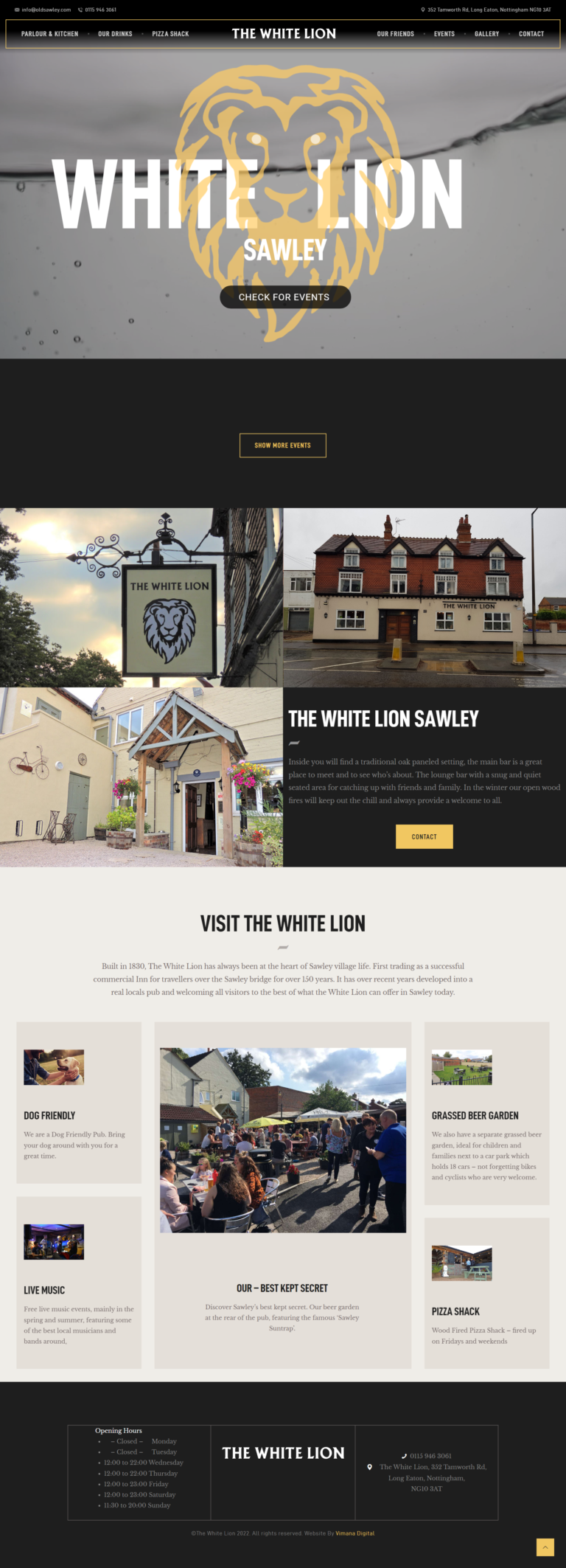 Pub Website - Vimana Digital