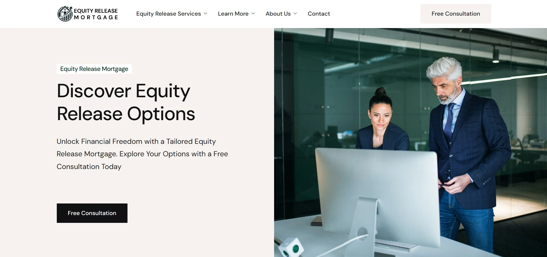 Equity Release Website - Vimana Digital